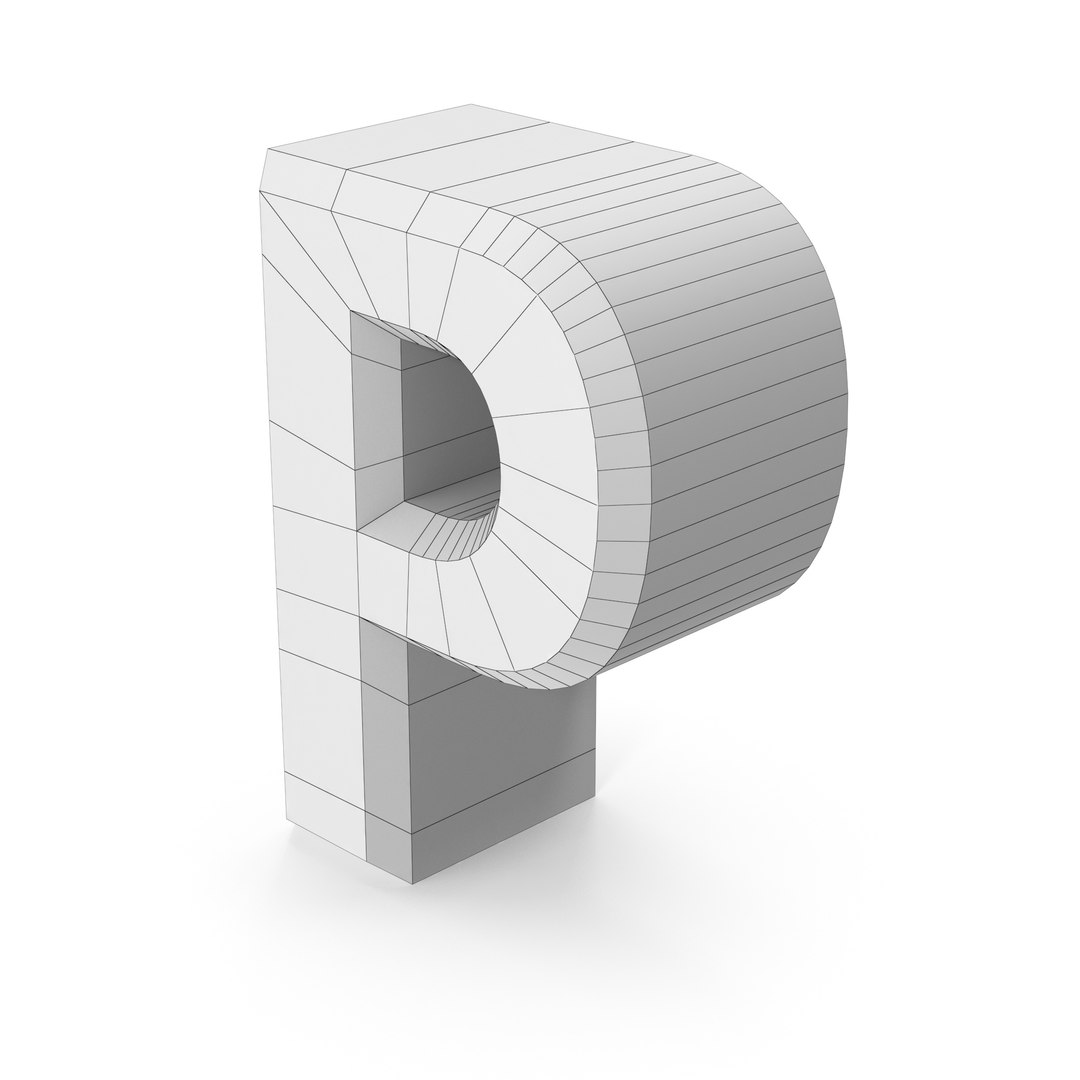 3D Red Letter P Model - TurboSquid 2272758