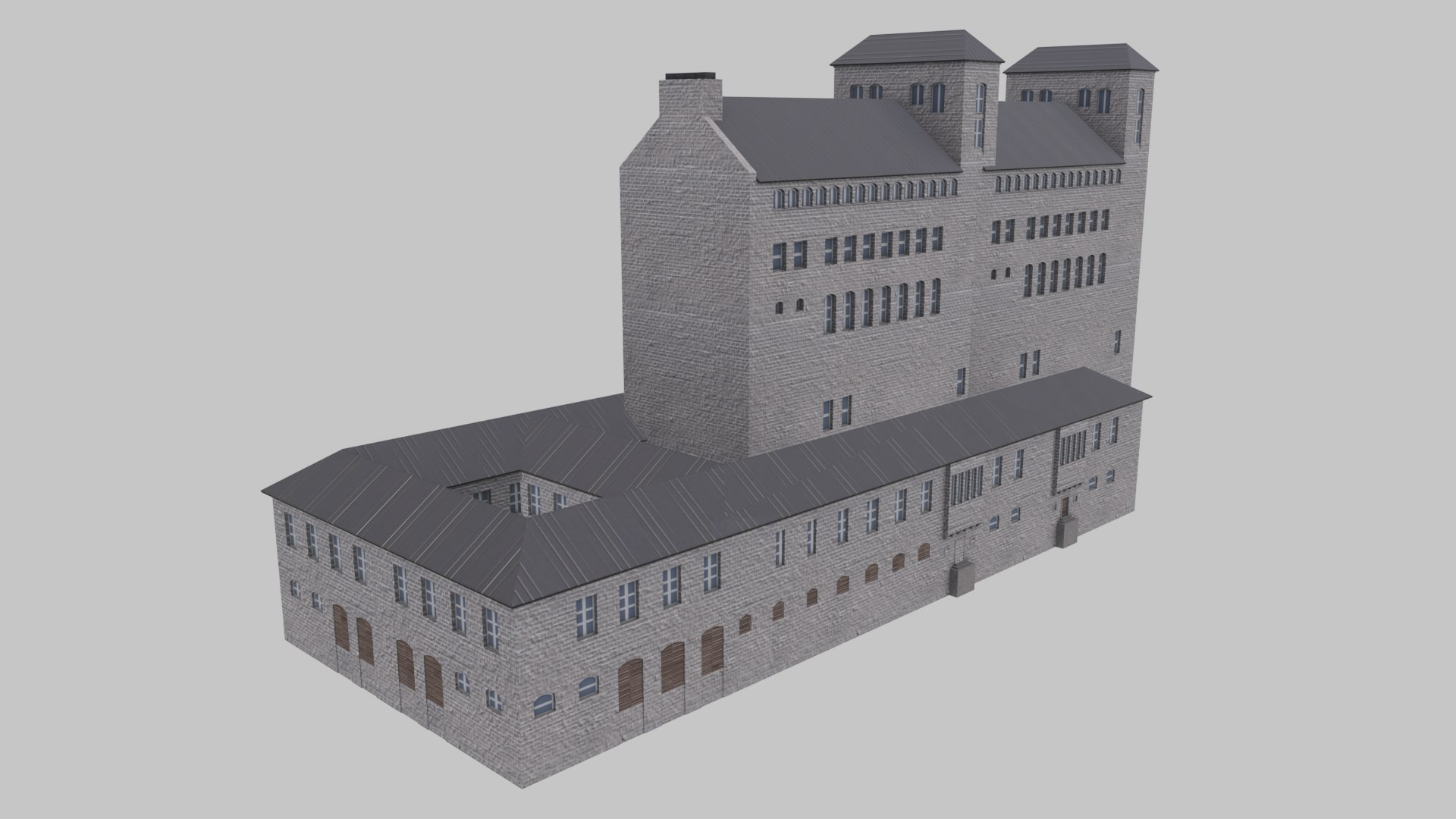 German Barracks Game Ready PBR With LODs 3D Model - TurboSquid 2365102