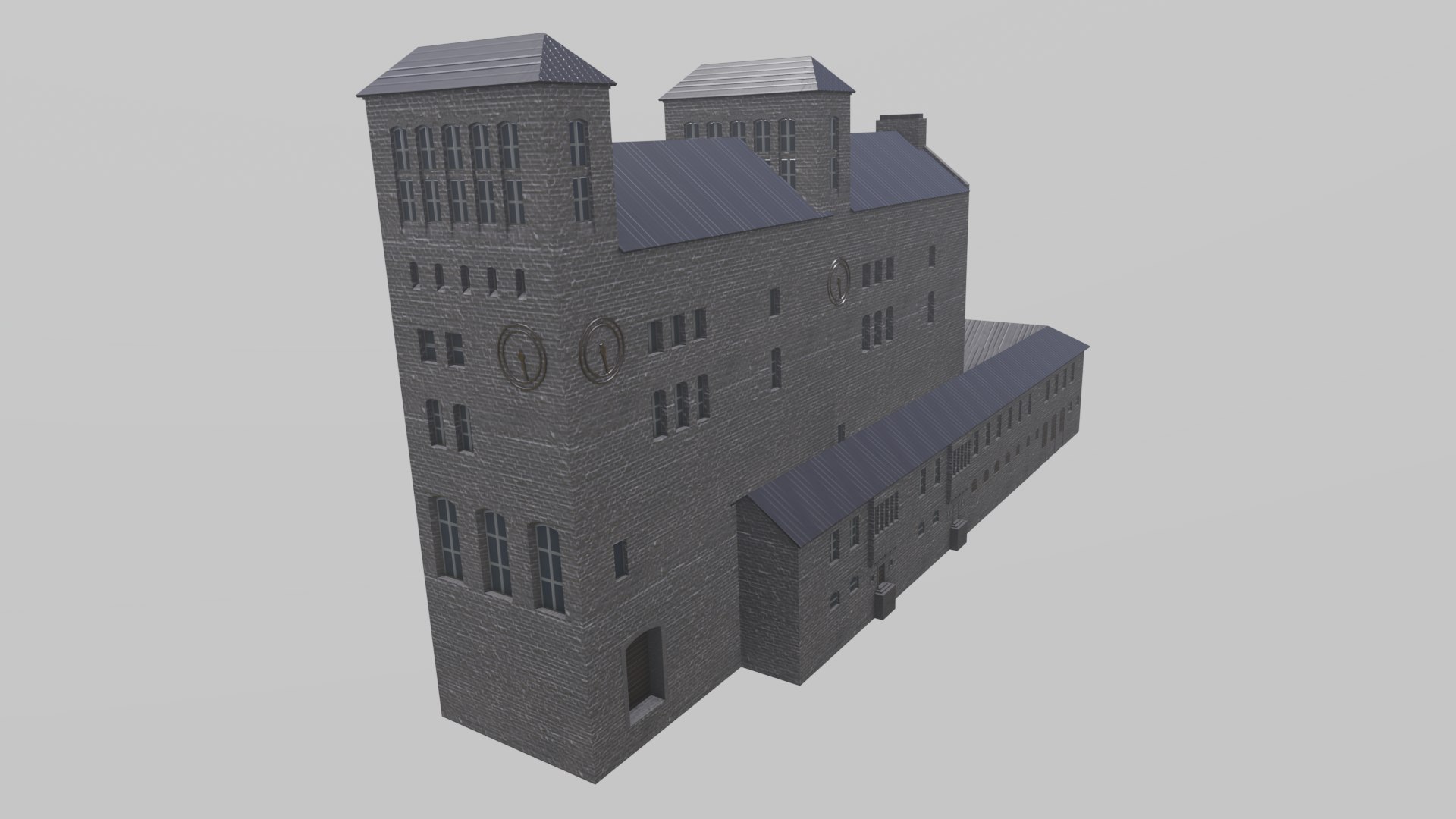 German Barracks Game Ready PBR With LODs 3D Model - TurboSquid 2365102