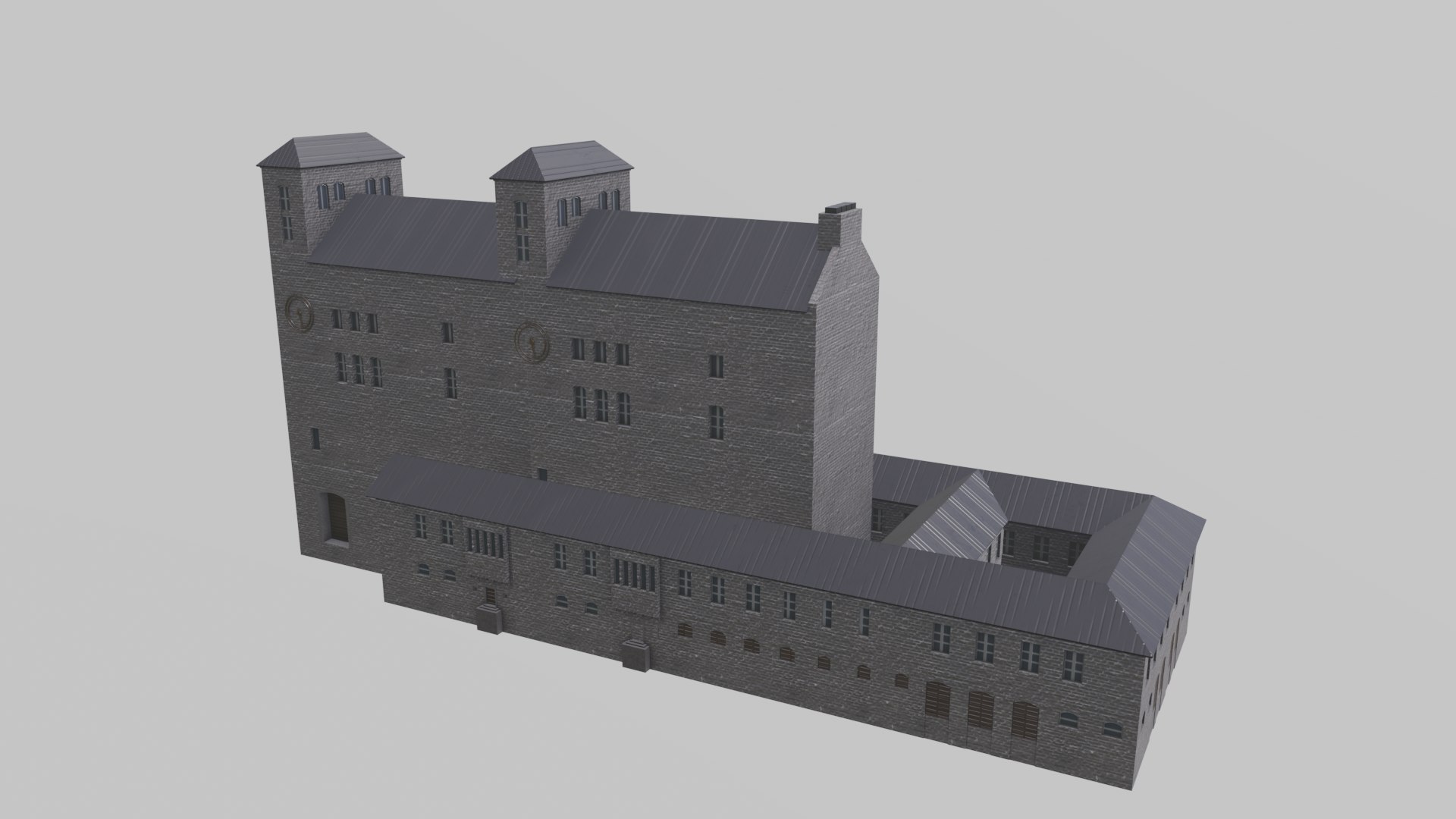 German Barracks Game Ready PBR With LODs 3D Model - TurboSquid 2365102