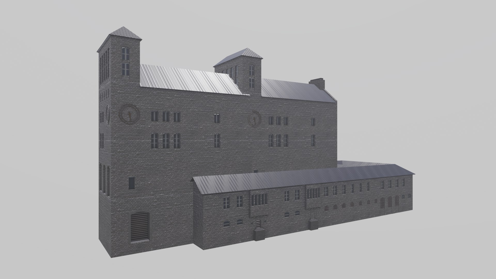 German Barracks Game Ready PBR With LODs 3D Model - TurboSquid 2365102