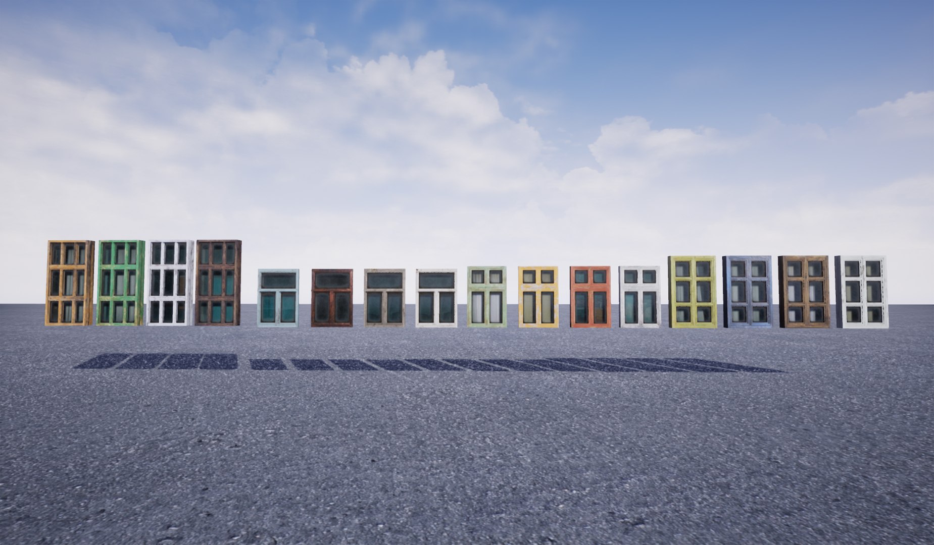 4 windows different pbr 3D model - TurboSquid 1669415