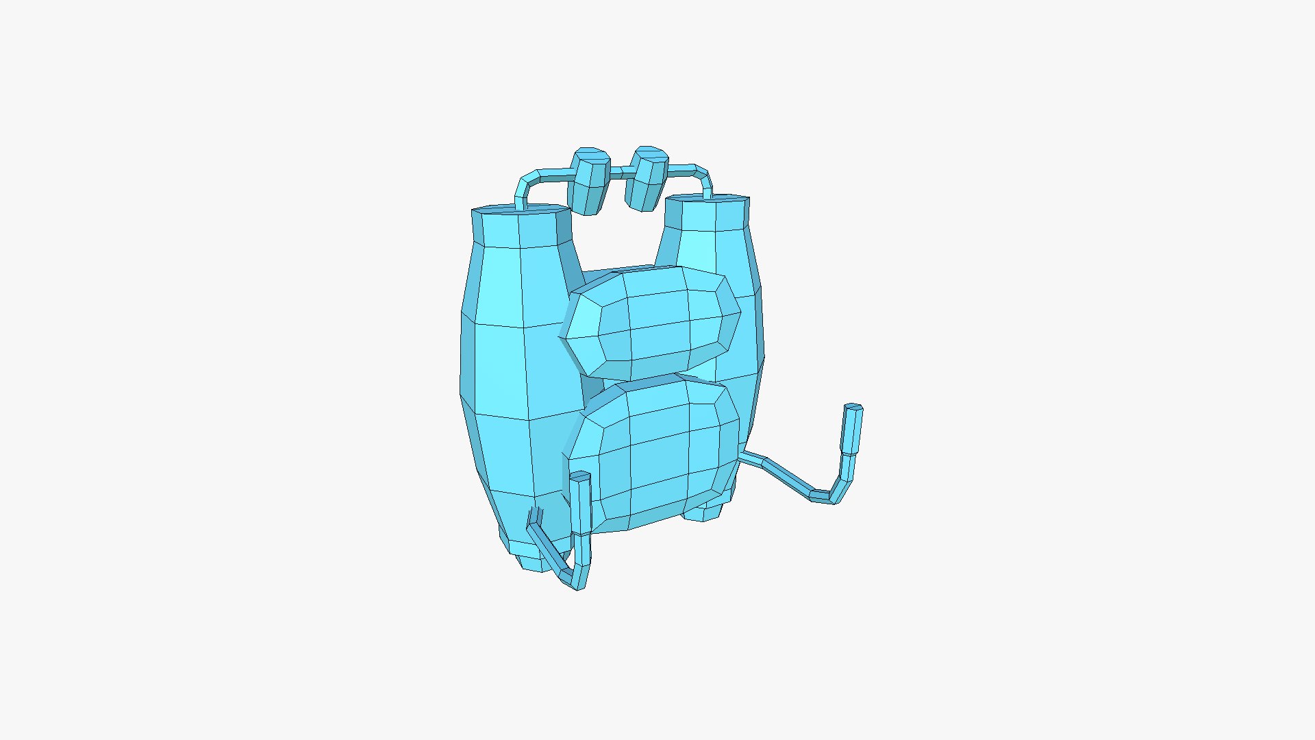 Jetpack Low Poly A04 Black - SciFi Character Design 3D Model ...