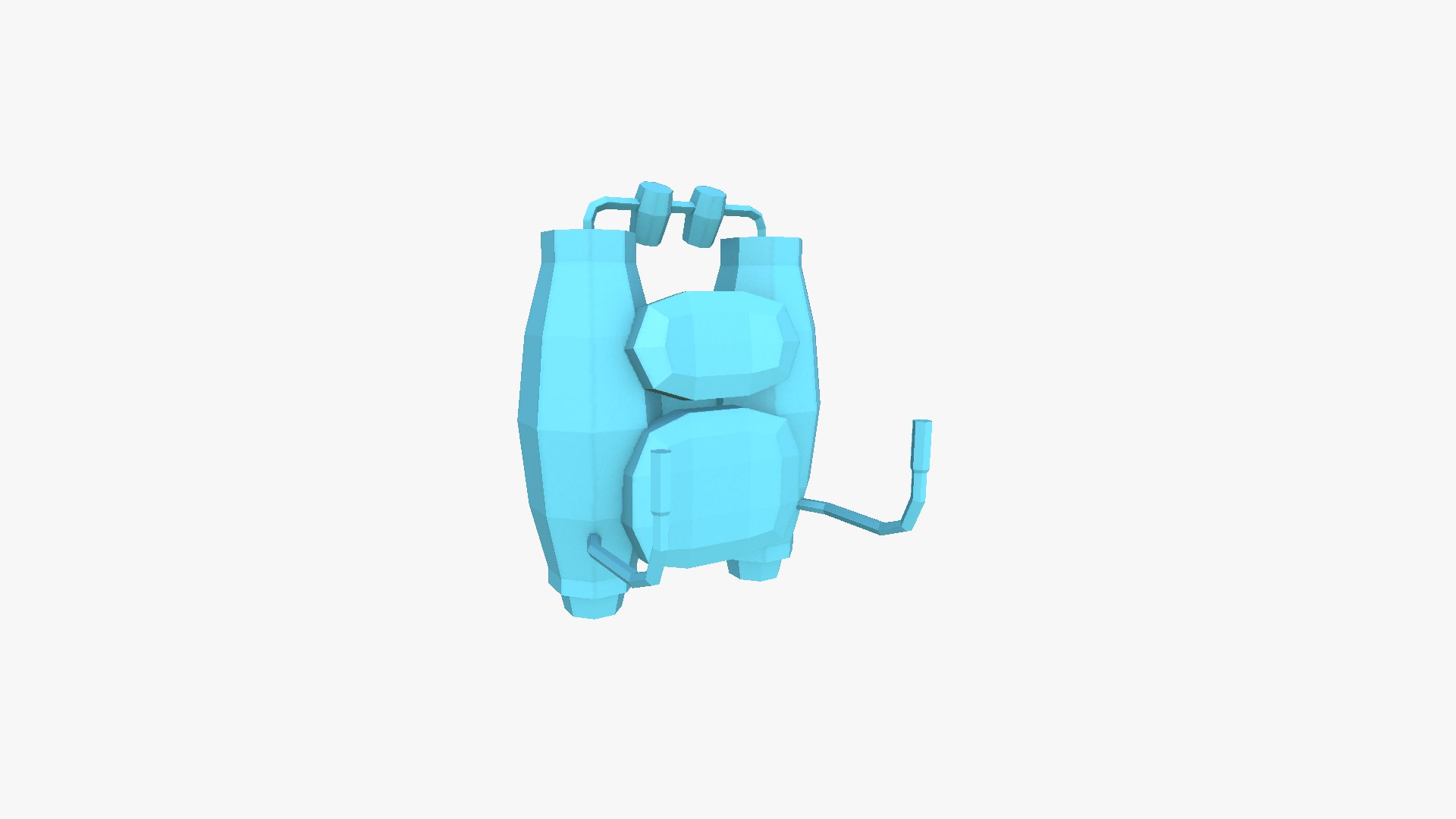 Jetpack Low Poly A04 Black - SciFi Character Design 3D Model ...