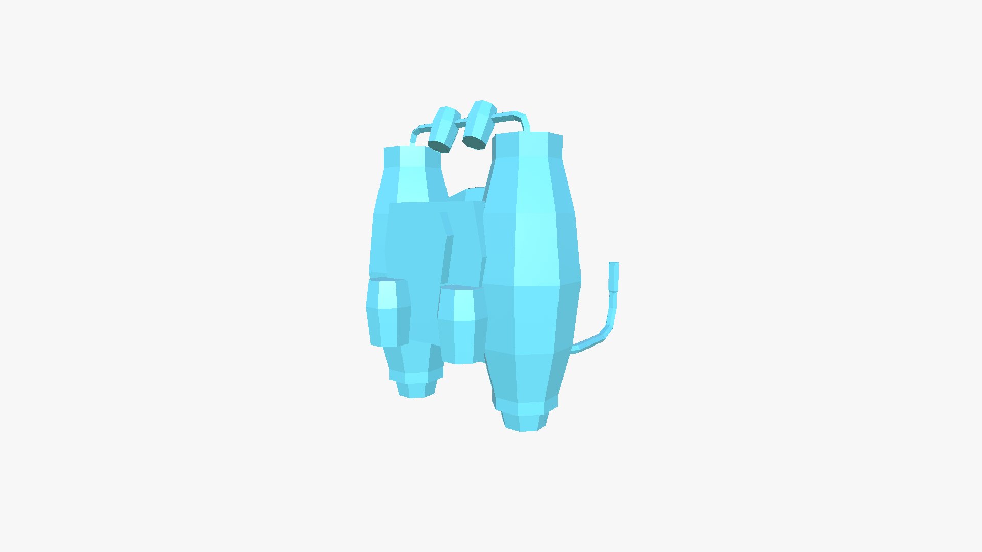 Jetpack Low Poly A04 Black - SciFi Character Design 3D Model ...