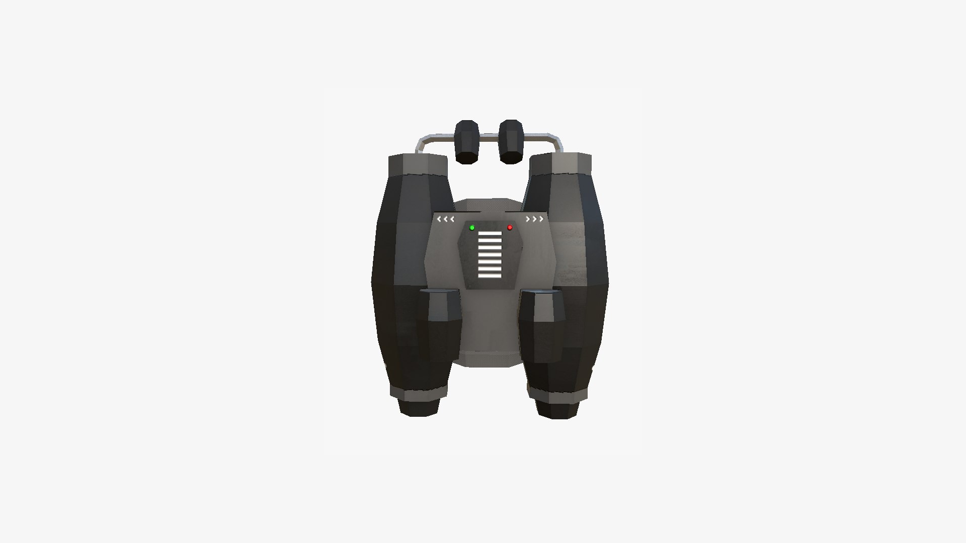 Jetpack Low Poly A04 Black - SciFi Character Design 3D Model ...