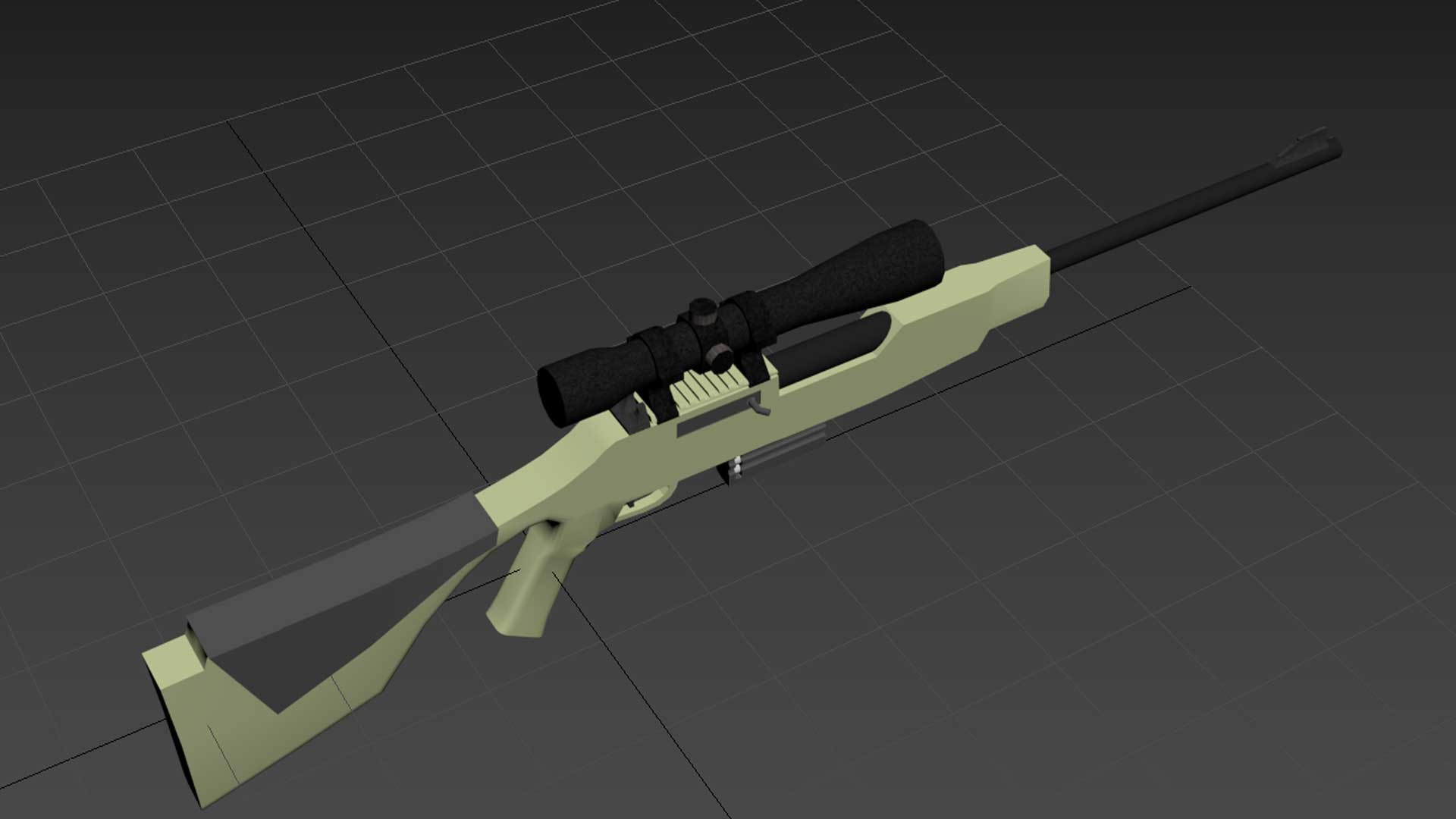 3D model Rifle Sniper Low Poly - TurboSquid 1842065