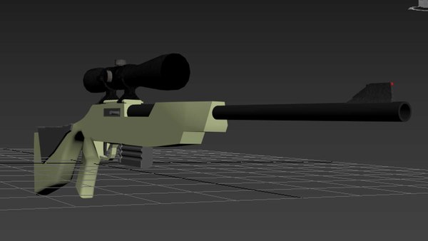 3D model Rifle Sniper Low Poly - TurboSquid 1842065