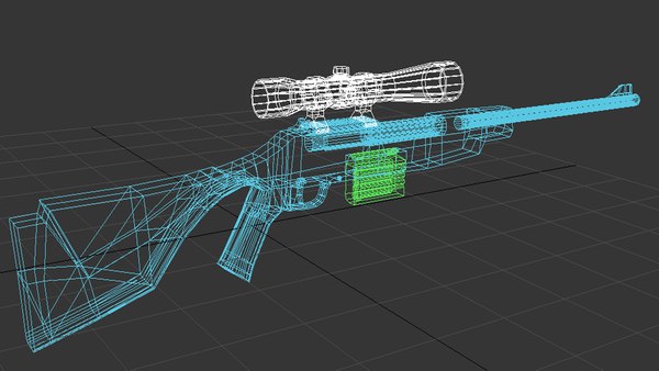 3D model Rifle Sniper Low Poly - TurboSquid 1842065