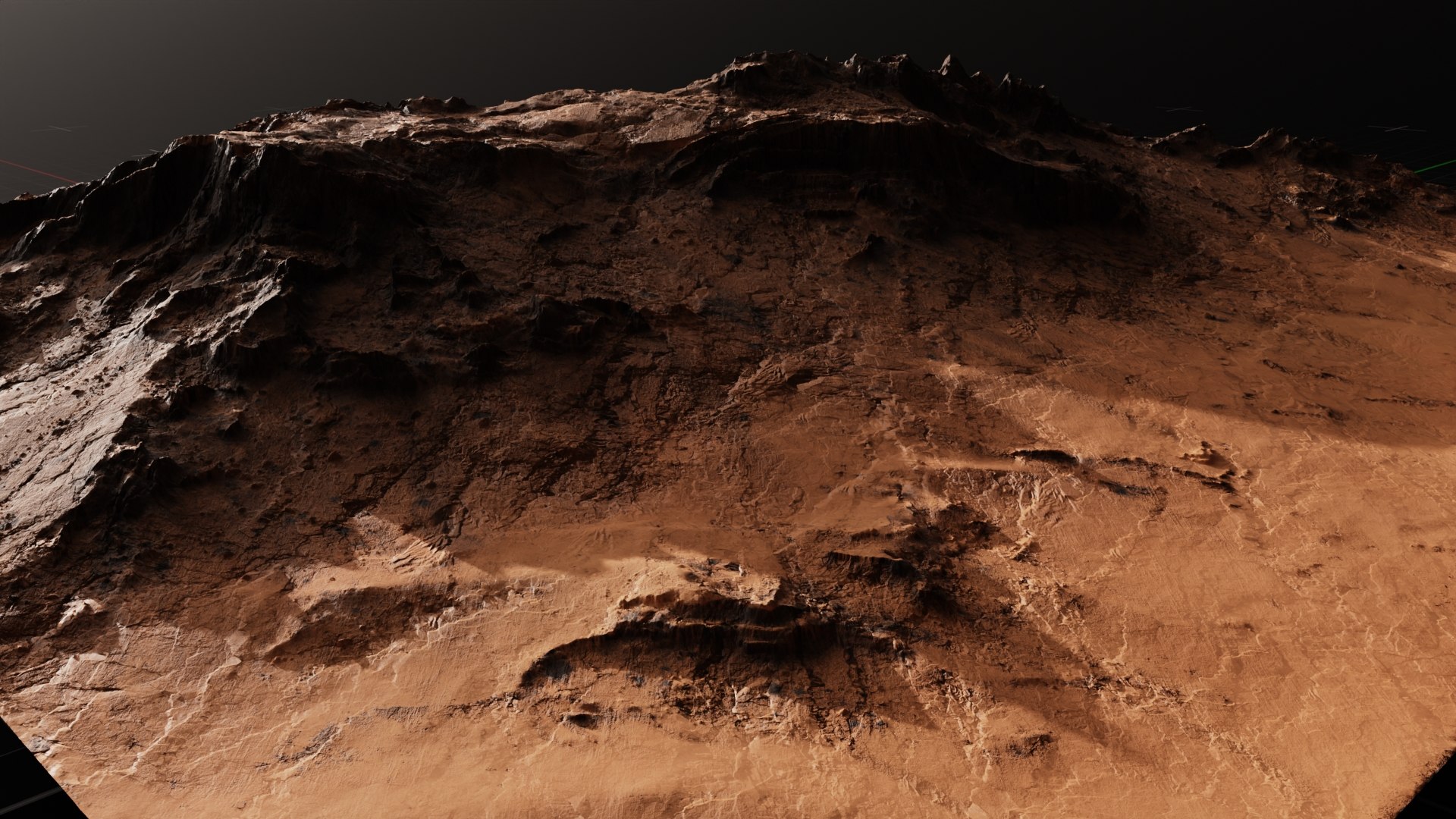 3D Mars Mountain Terrain 7 Model - TurboSquid 2272653
