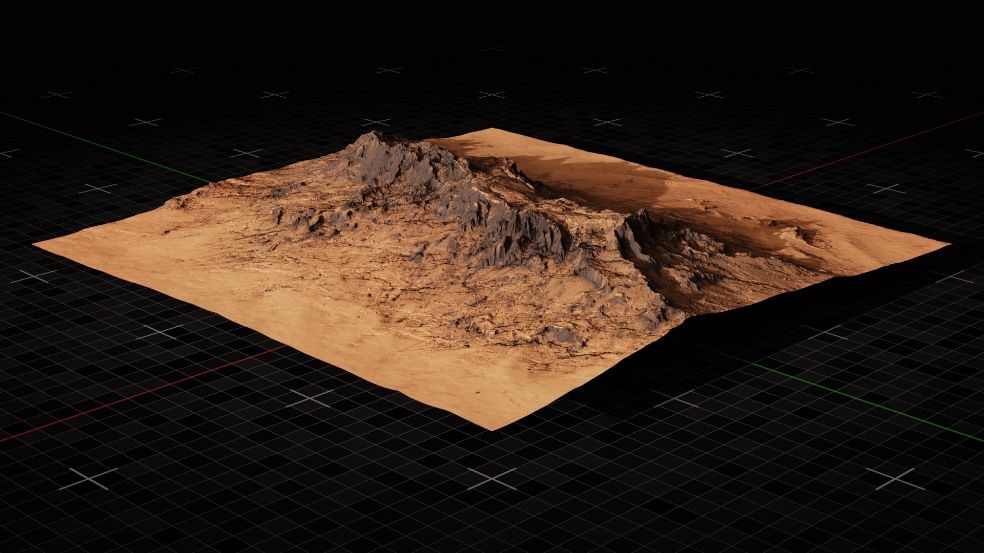 3D Mars Mountain Terrain 7 Model - TurboSquid 2272653