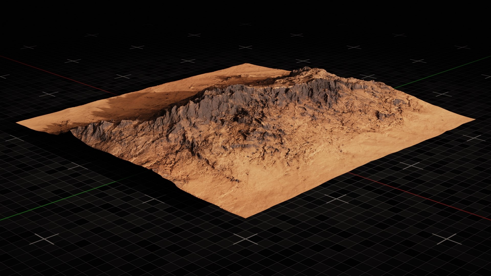 3D Mars Mountain Terrain 7 Model - TurboSquid 2272653