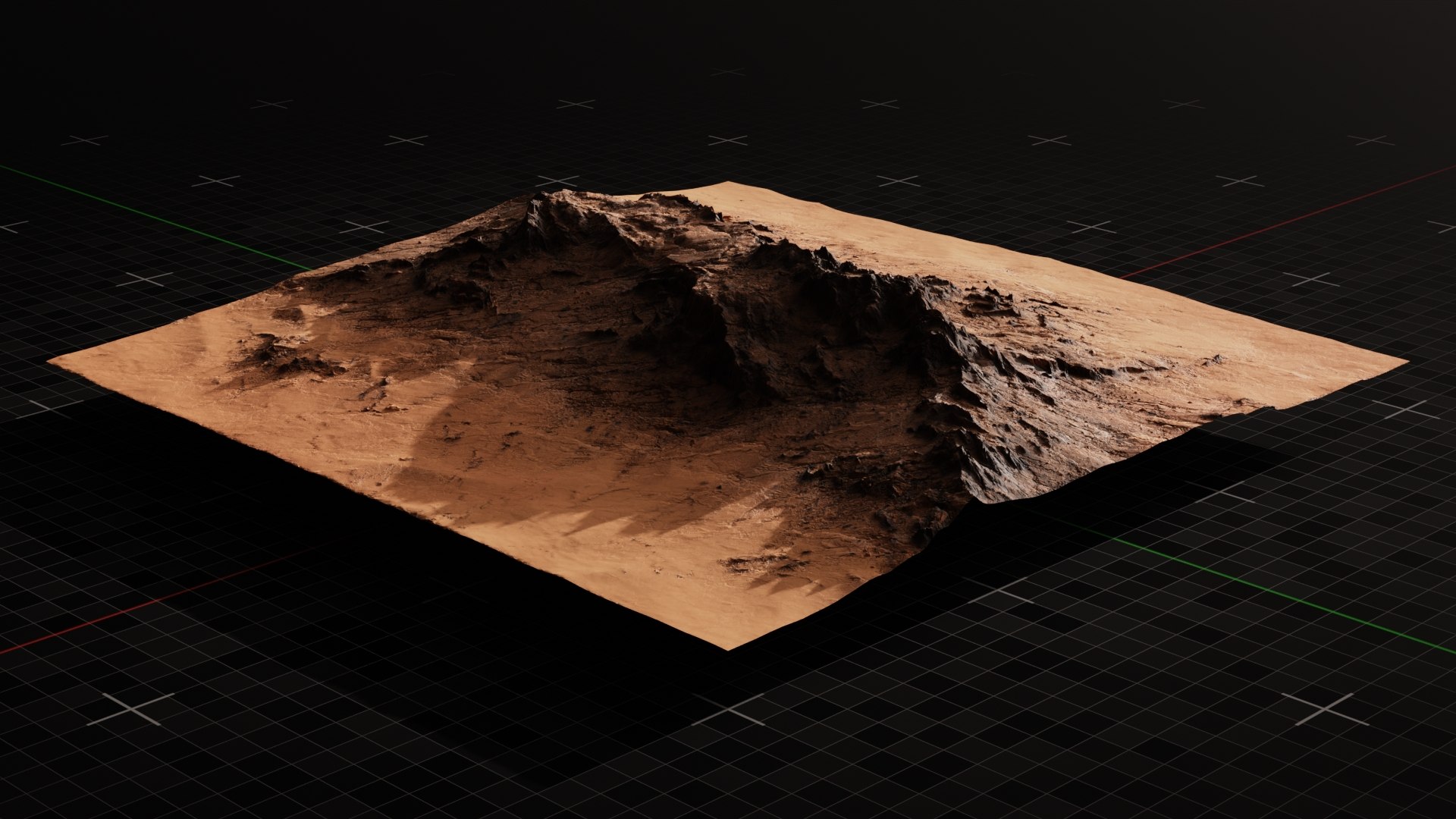 3D Mars Mountain Terrain 7 Model - TurboSquid 2272653