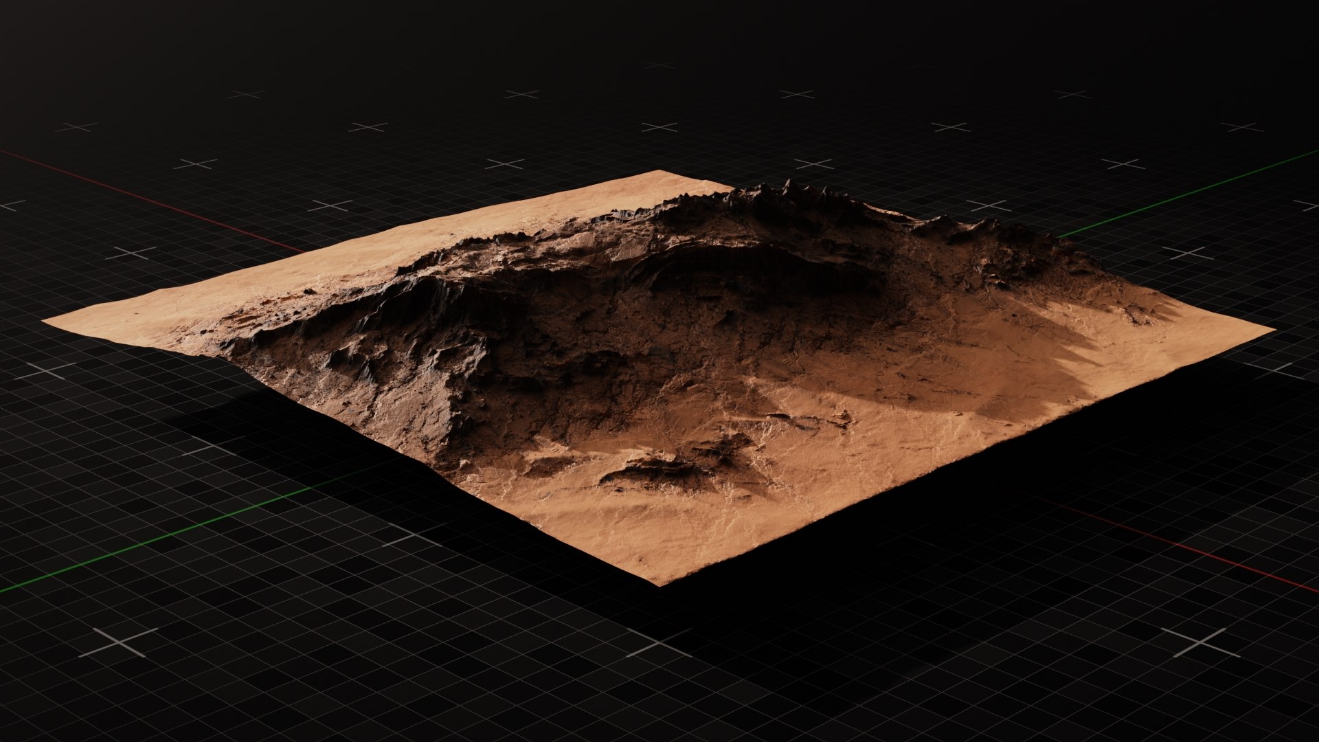 3D Mars Mountain Terrain 7 Model - TurboSquid 2272653