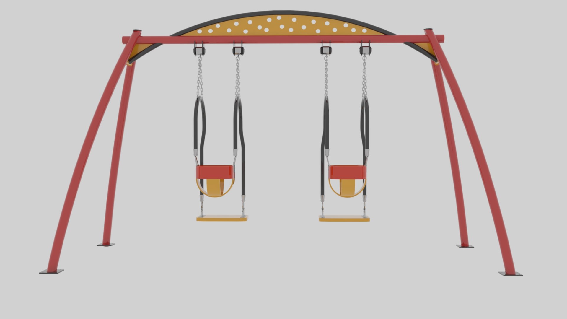 Playground Metal Double Swing - 02 3D Model - TurboSquid 2021636