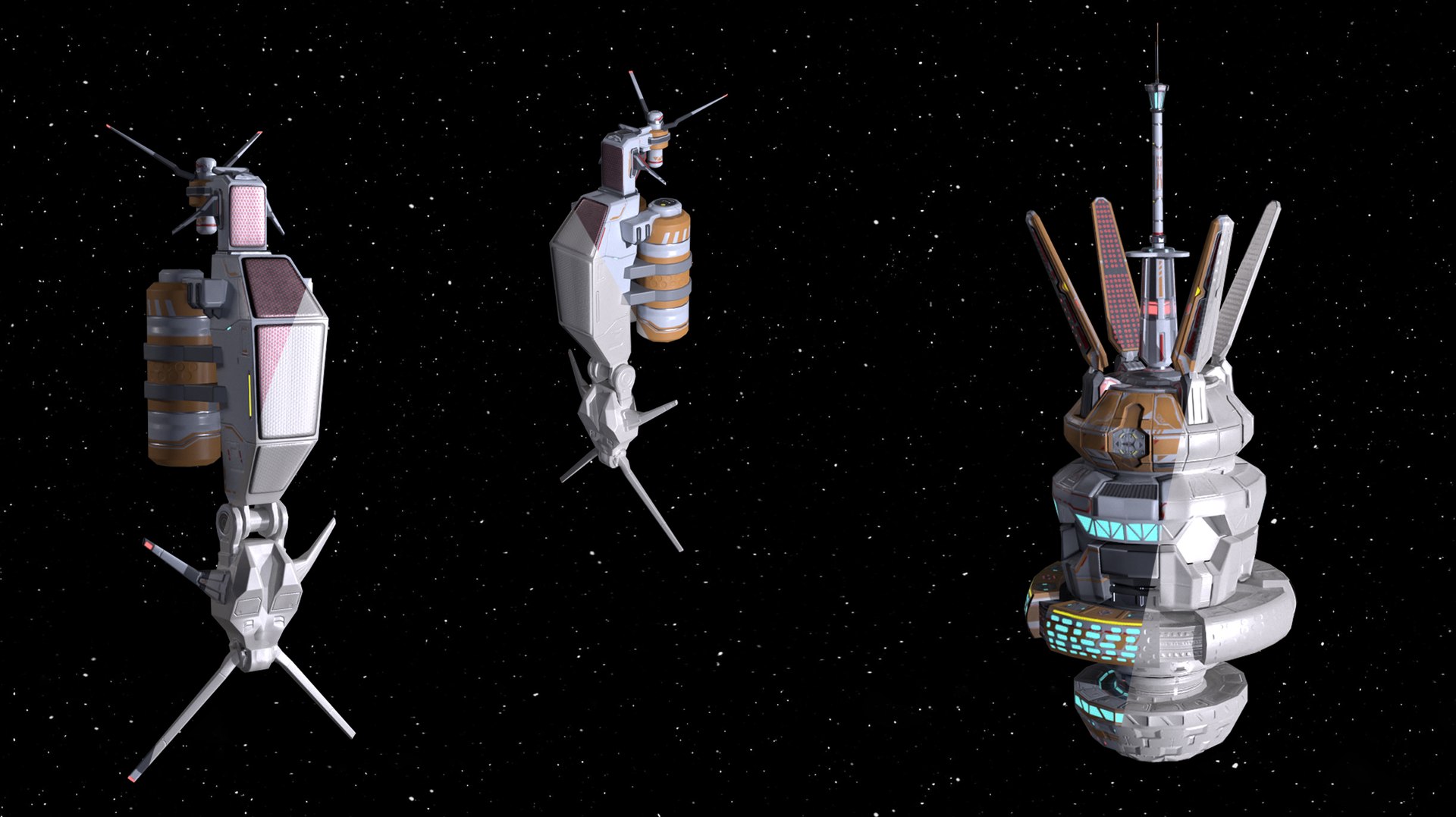 3D Space Station Orbital-Star 1 Model - TurboSquid 1747940