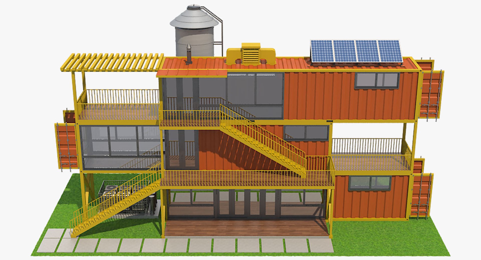 House Container 3D Model - TurboSquid 1161707