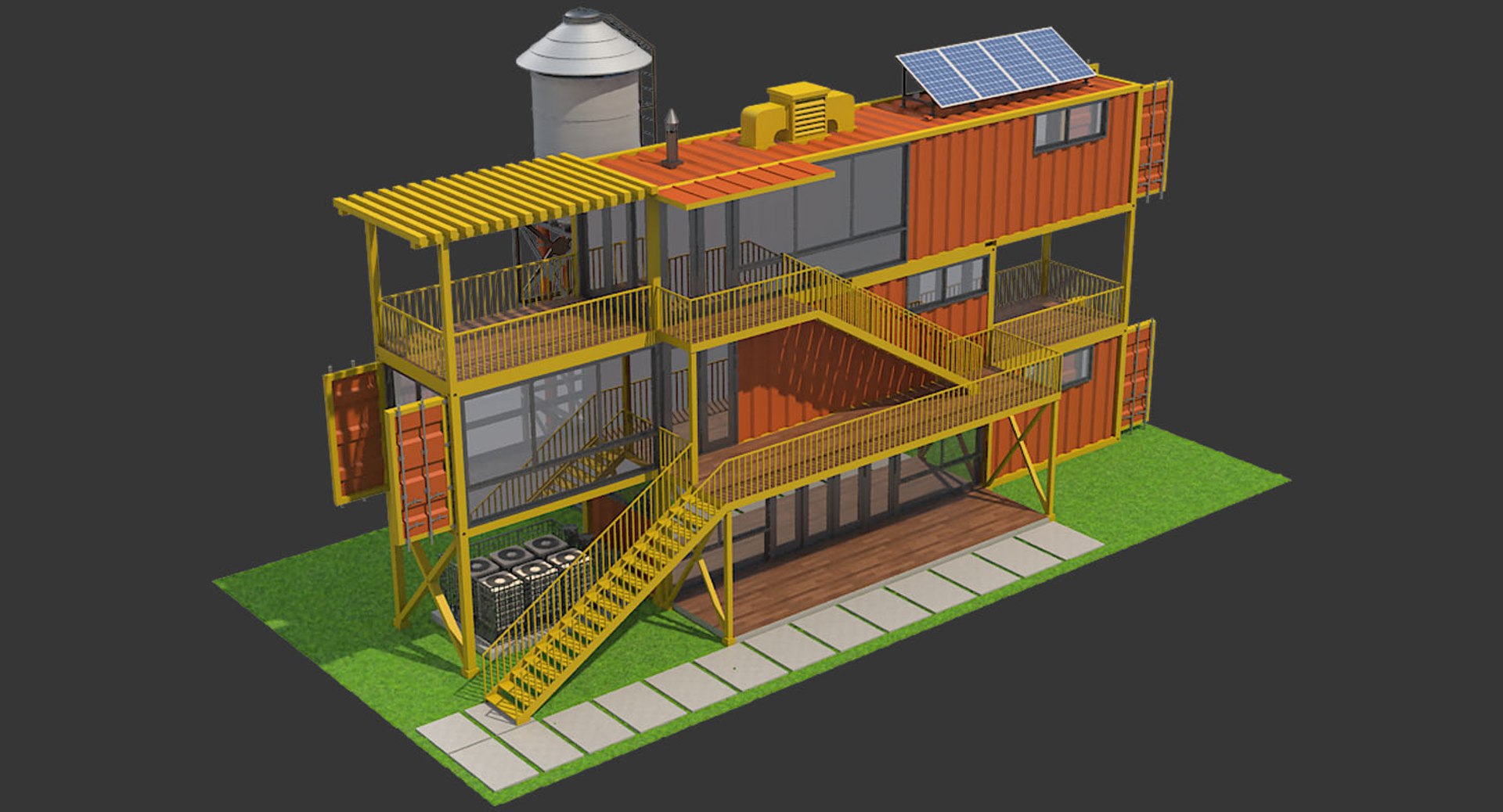 House Container 3D Model - TurboSquid 1161707