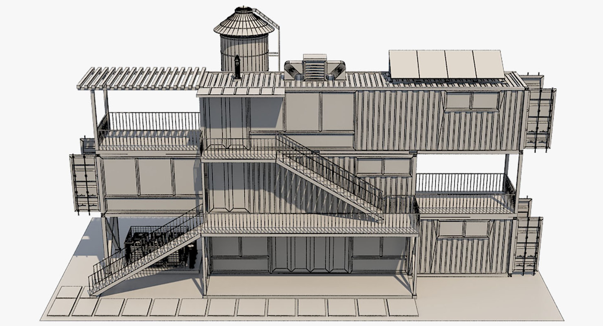 House Container 3D Model - TurboSquid 1161707