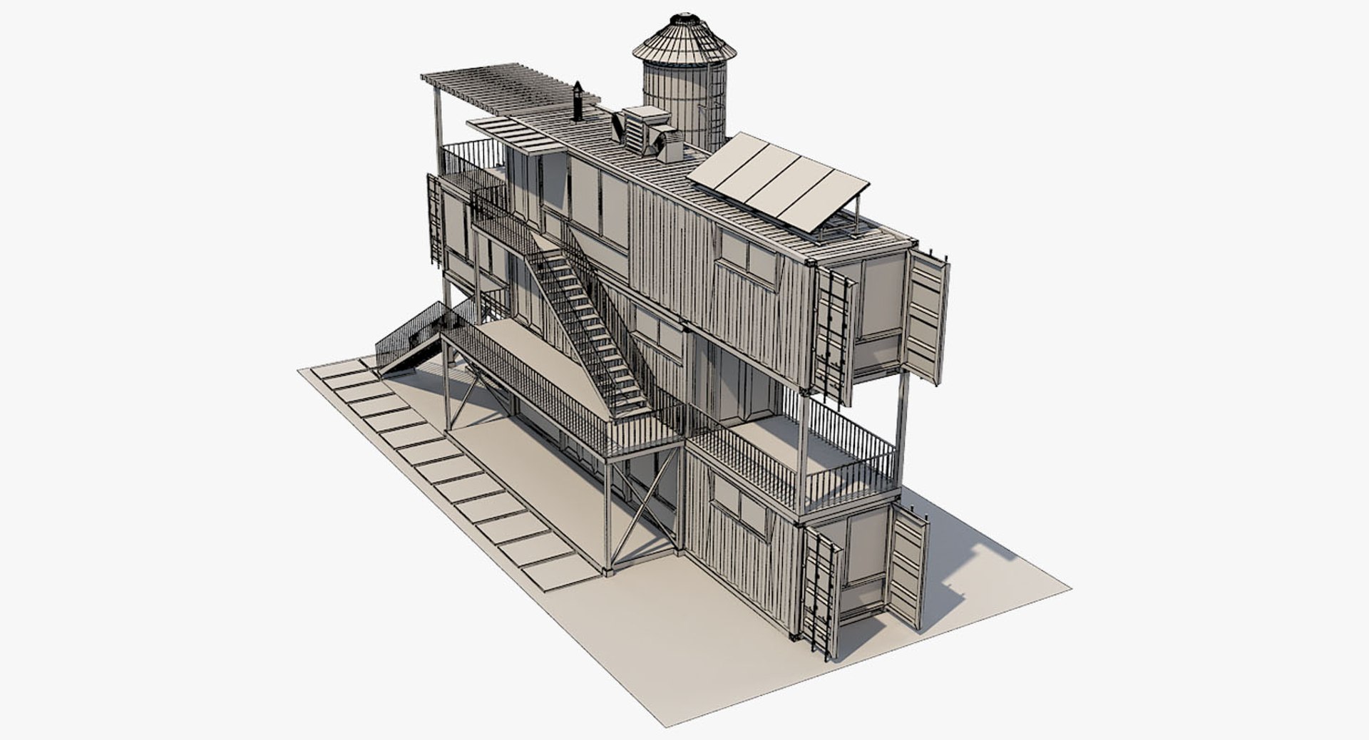 House Container 3D Model - TurboSquid 1161707