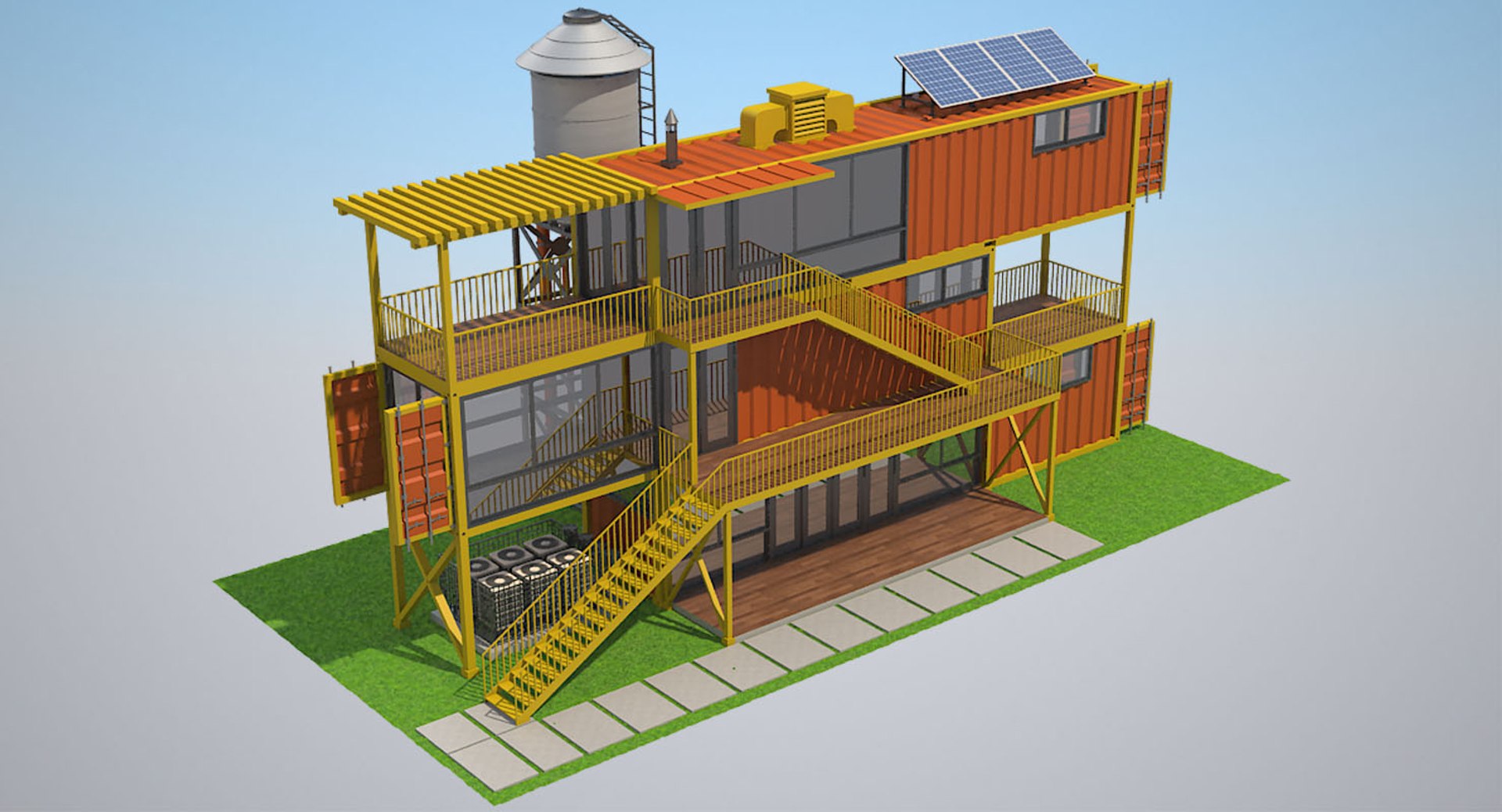 House Container 3D Model - TurboSquid 1161707