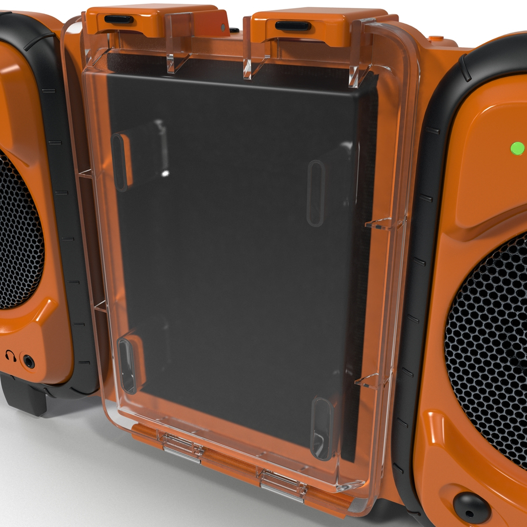 3d model waterproof stereo boombox ecoxgear