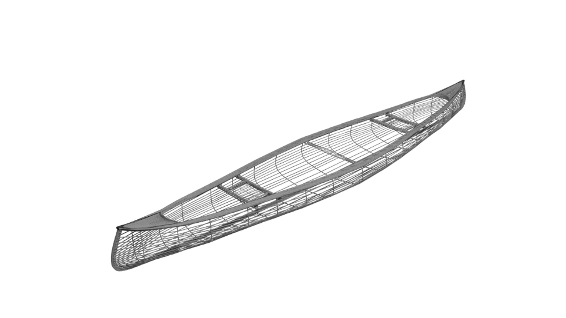 mystic river canoe 3d model
