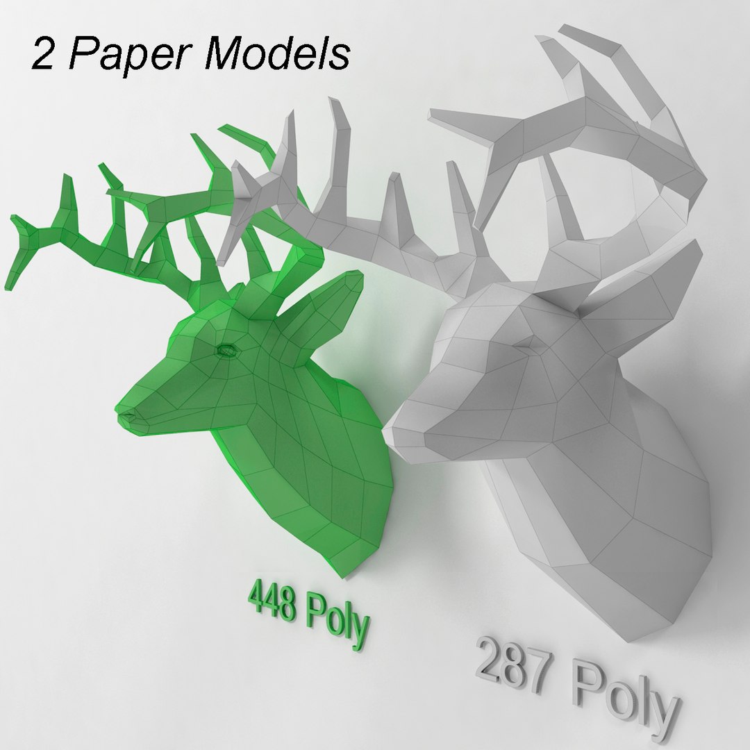 3d Model Paper Deer