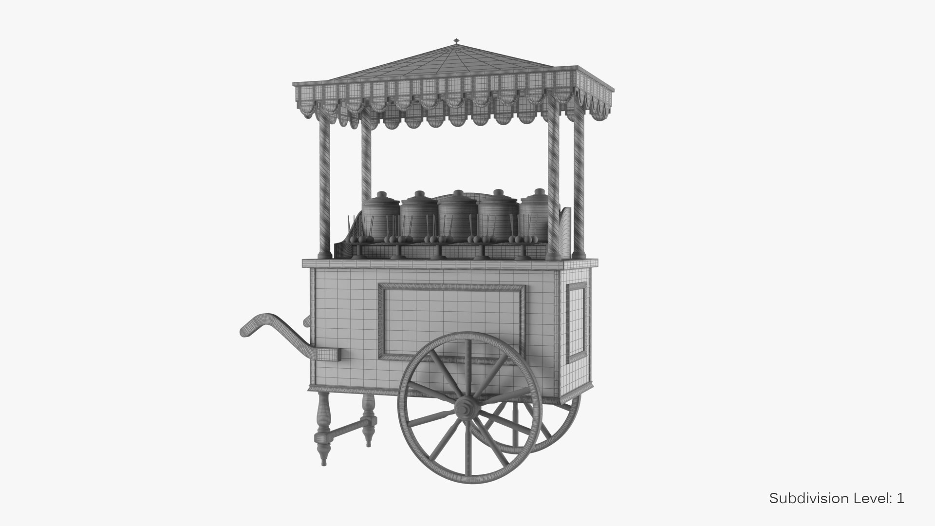 Candy Cart With Sweets 3D - TurboSquid 2218216