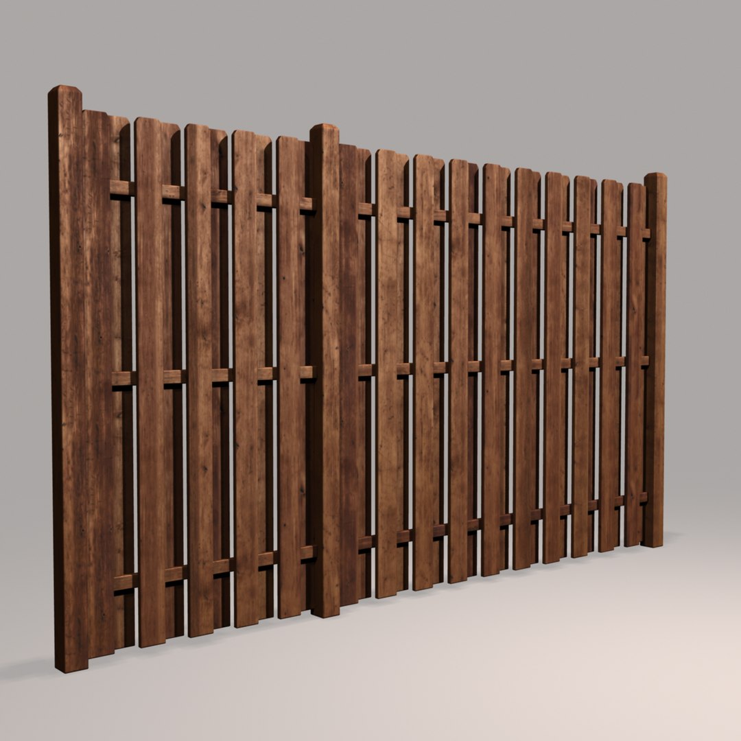 Modular Fences Wood 3D Model - TurboSquid 1580484