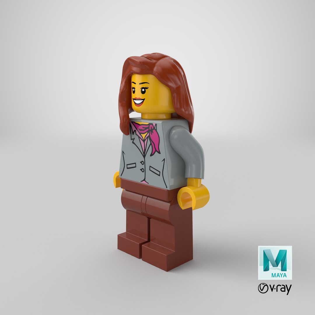 Lego Woman Stewardesse 3D Model - TurboSquid 1346243