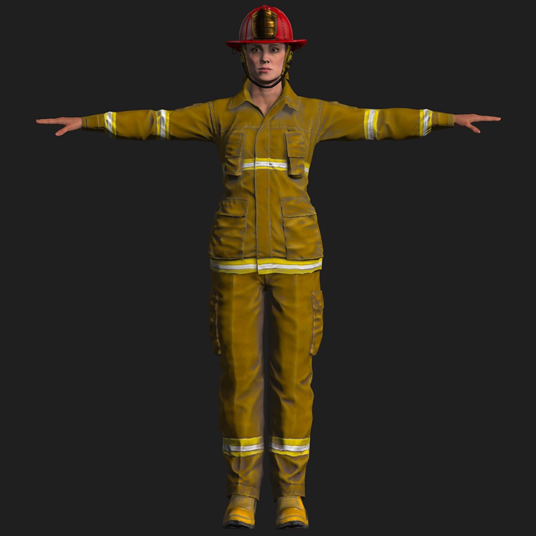 Firefighter Female Fighter 3D Model - TurboSquid 1662712