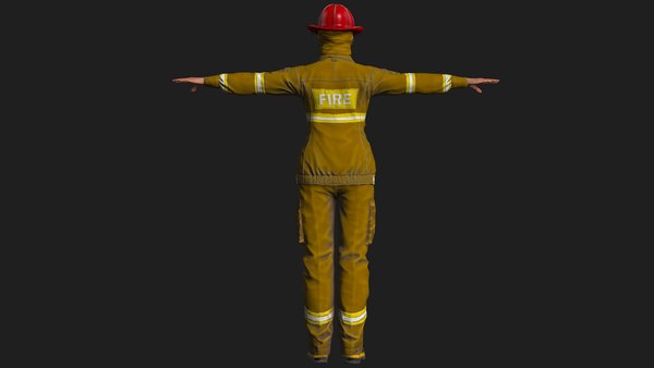 Firefighter female fighter 3D model - TurboSquid 1662712
