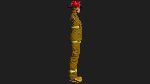 Firefighter female fighter 3D model - TurboSquid 1662712