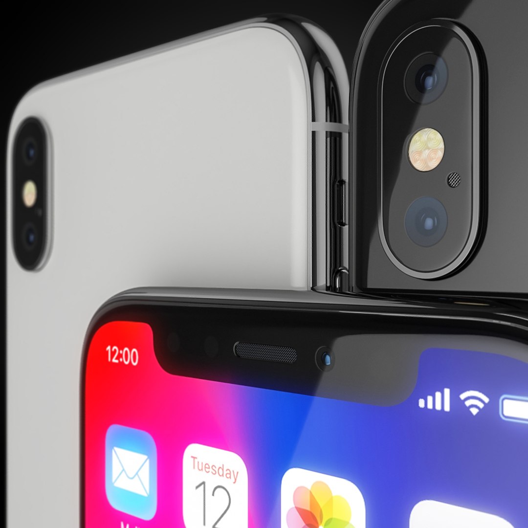 IPhone X Black White Apple X Smartphone 3D Model - TurboSquid 1714656