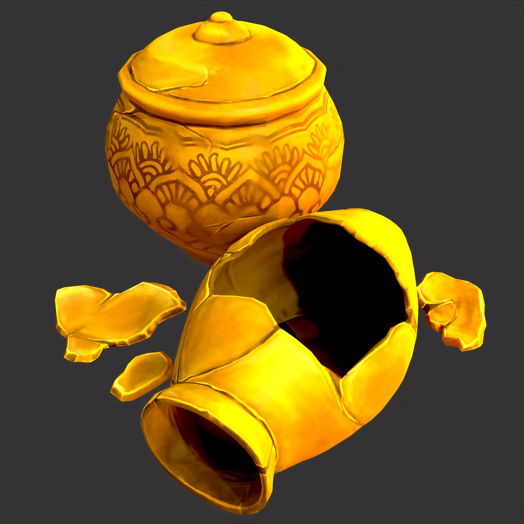 Stylized Digital Handpainted Jug Prop Game-ready Low-poly 3D ...