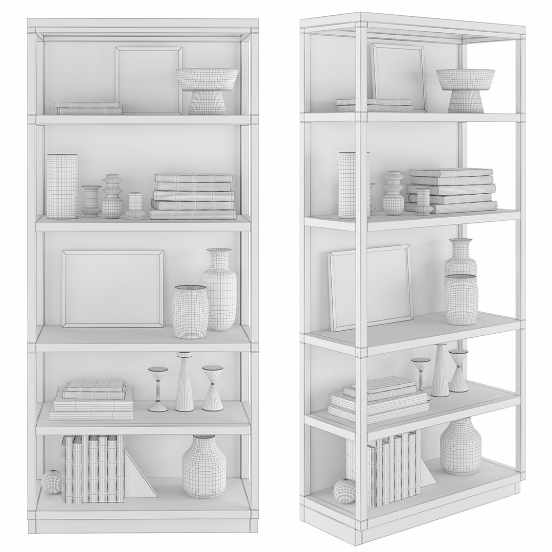 3D Pacific Tall Bookcase model - TurboSquid 2058706