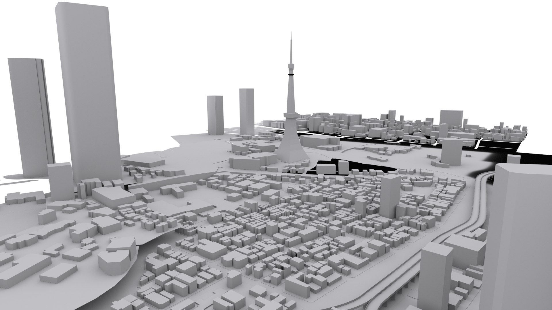 3D TOKYO TOWER CITYSCAPE Model - TurboSquid 2062904