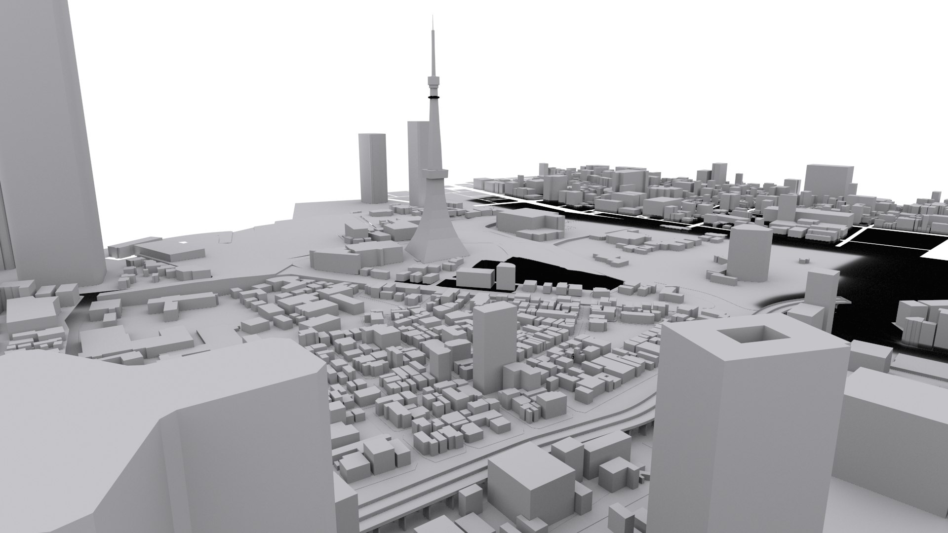 3D TOKYO TOWER CITYSCAPE Model - TurboSquid 2062904