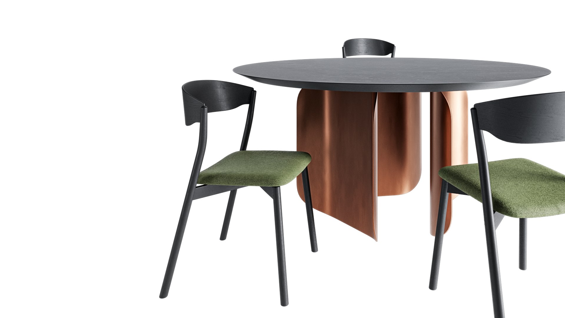 Miniforms Barry Table And Tube Dining Chair 3D Model - TurboSquid 2157722