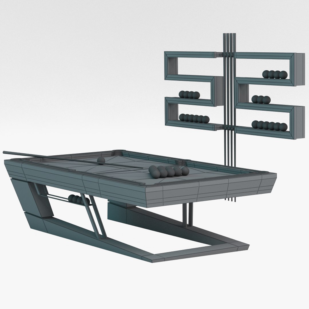 3d Model Modern Pool Table