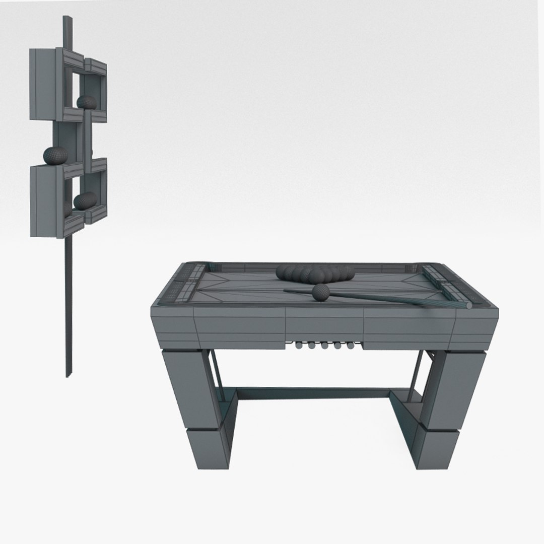 3d Model Modern Pool Table