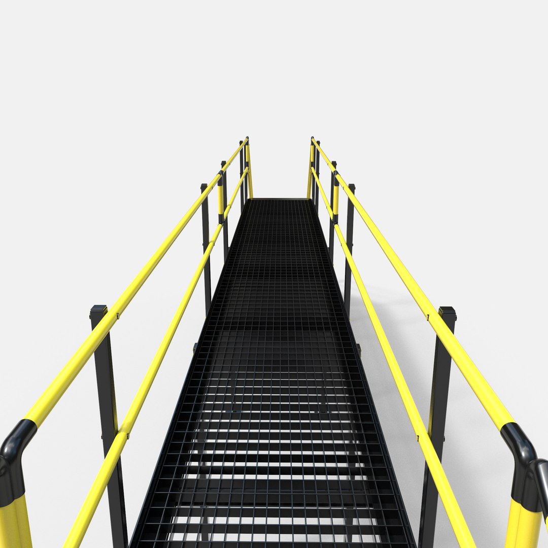 Industrial Catwalk Walkway Stairs 3D Model - TurboSquid 2412108