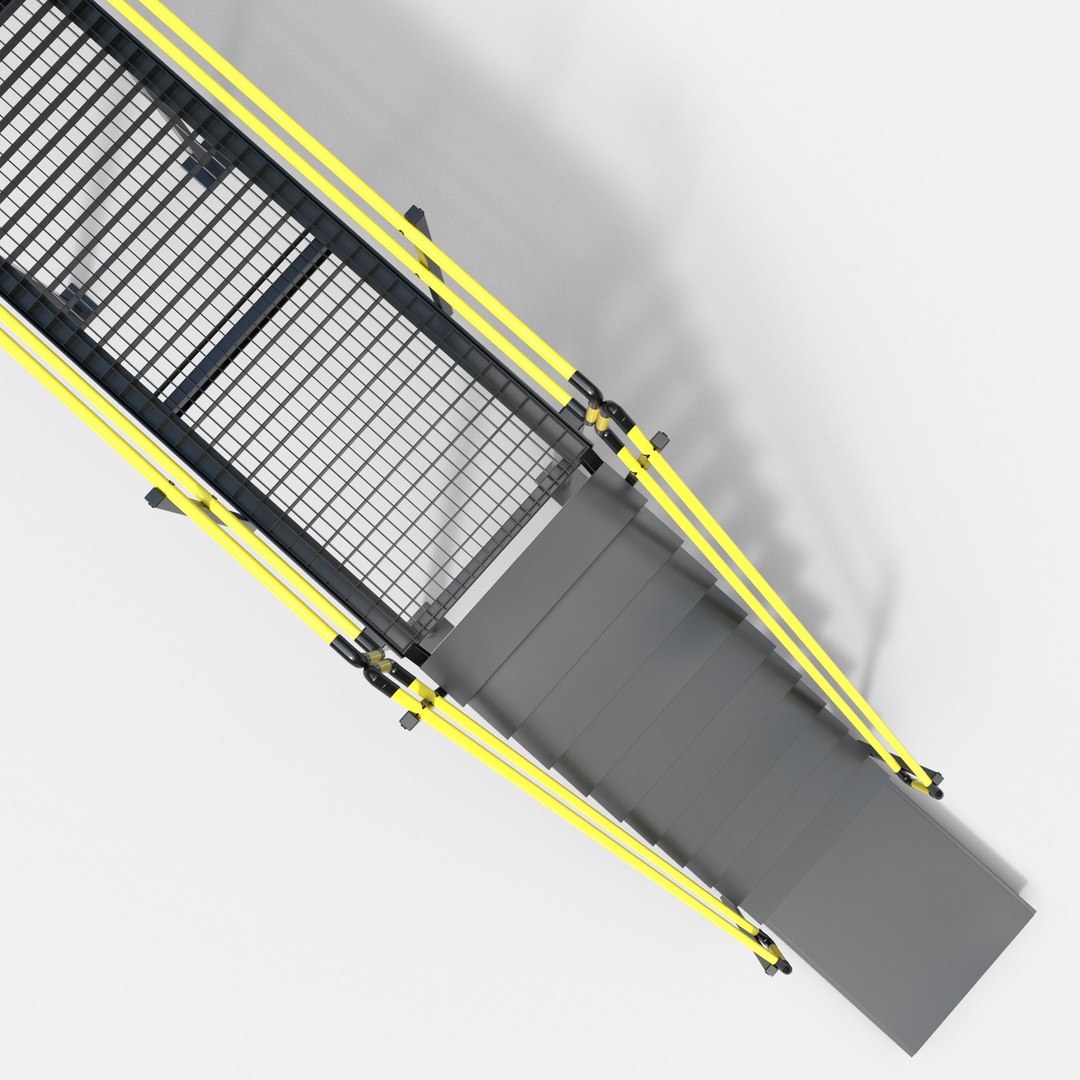 Industrial Catwalk Walkway Stairs 3D Model - TurboSquid 2412108