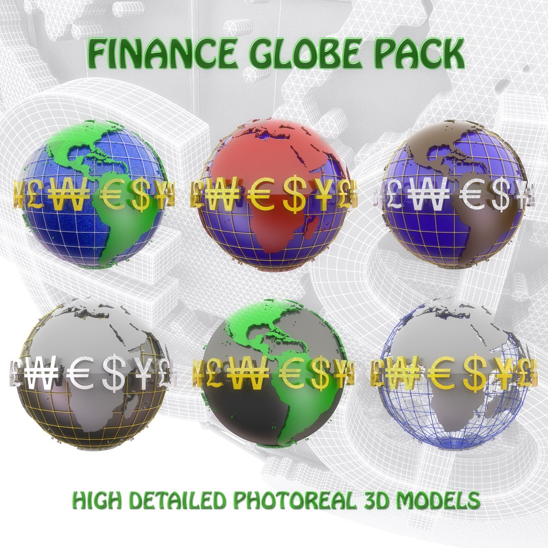 3d Model Of Pack Finance Globes