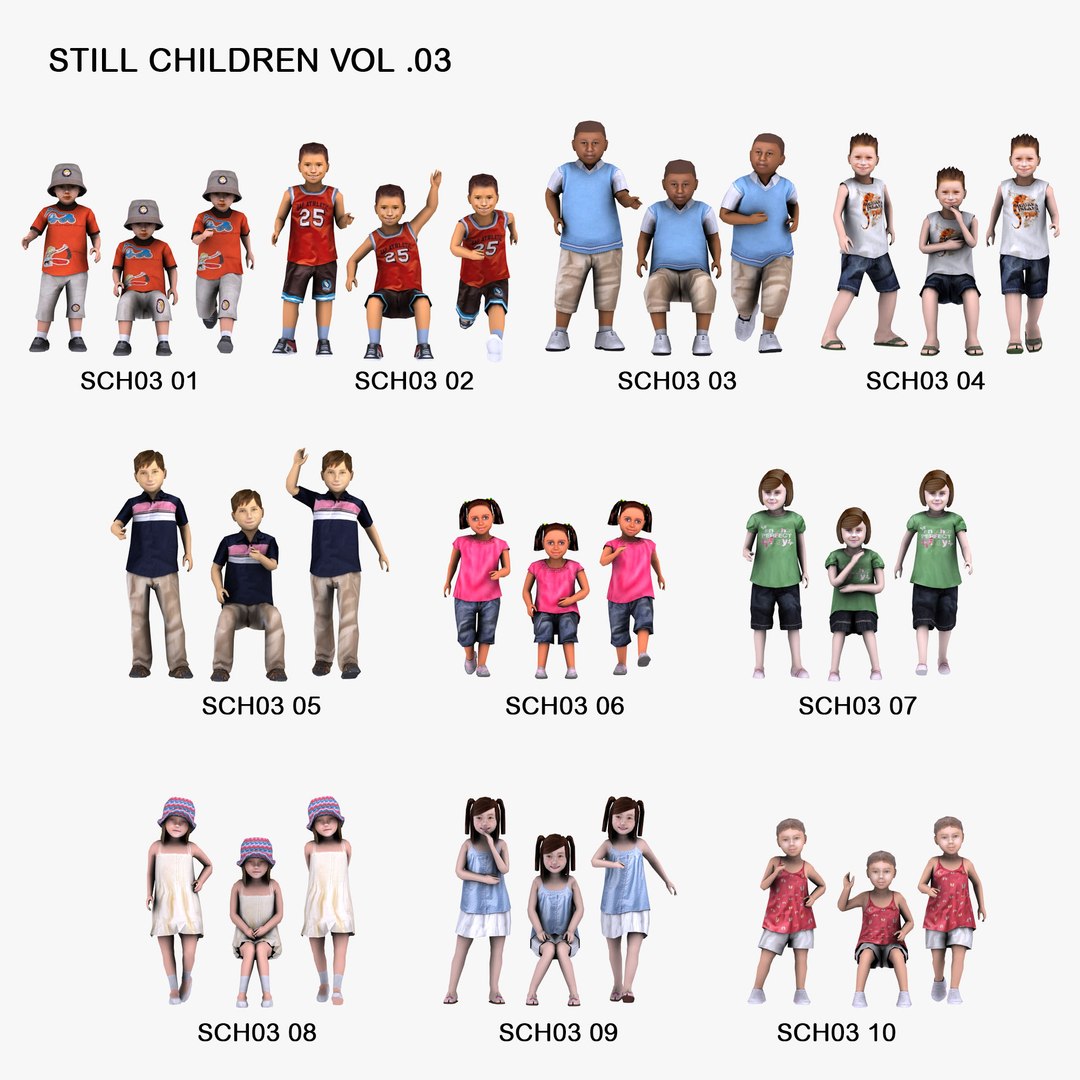 People: Children 3d Model