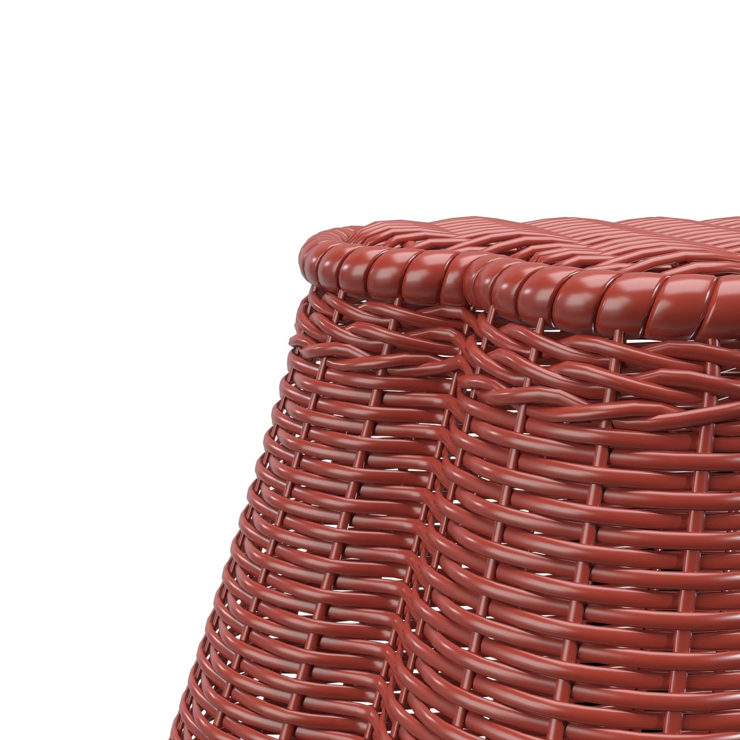 Scallop Downlight In Rhubarb Rattan PBR Model - TurboSquid 2209429