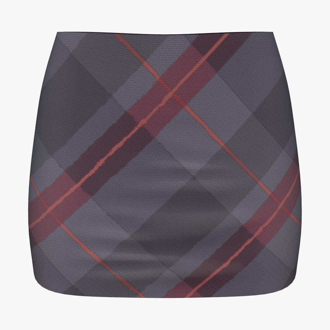 Plaids Mini Winter Skirt 3D model - TurboSquid 1963825