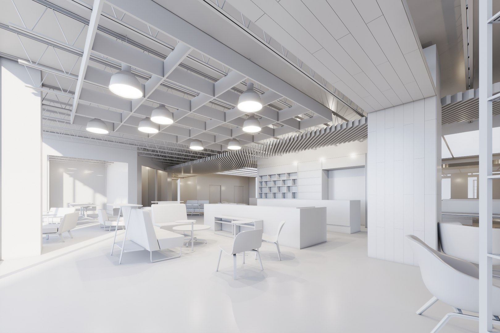 Office interior model - TurboSquid 1993228