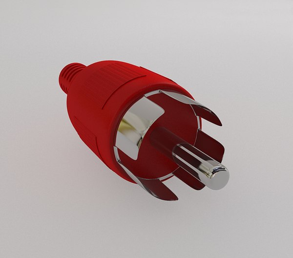 3d rca connector modelled model